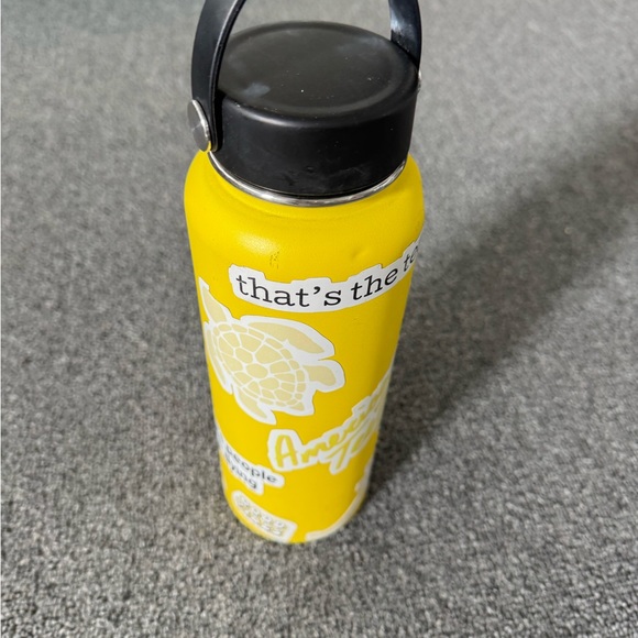 Hydro Flask | Other | Yellow Insulated Water Bottle With Stickers 4oz ...